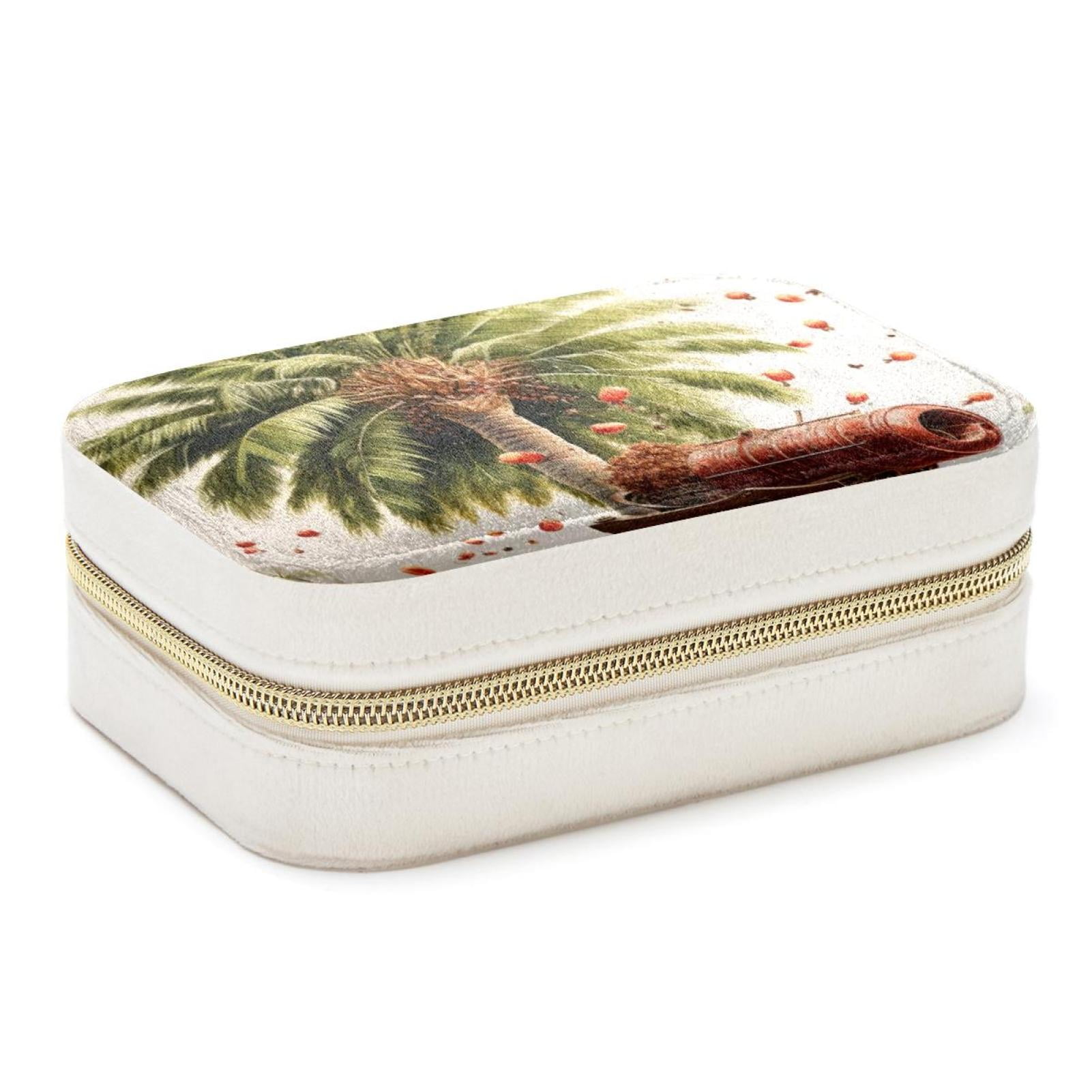 Coconut Jujube Tree Velvet Portable Travel Organizer Box with Removable ...