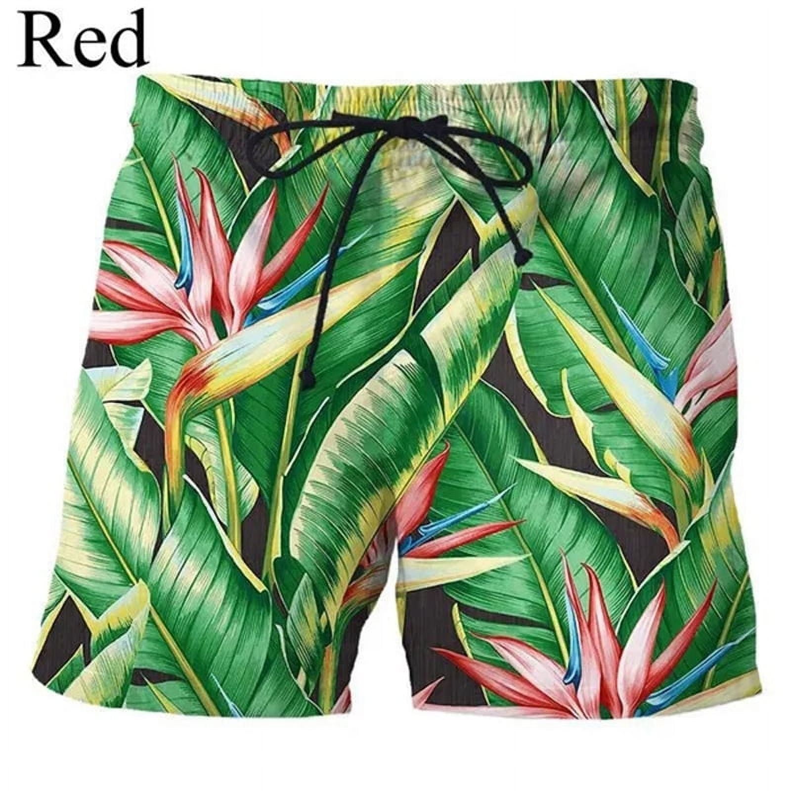 Coconut Leaf Mens Swimwear Beach Shorts Surf Board Shorts Sportwear ...