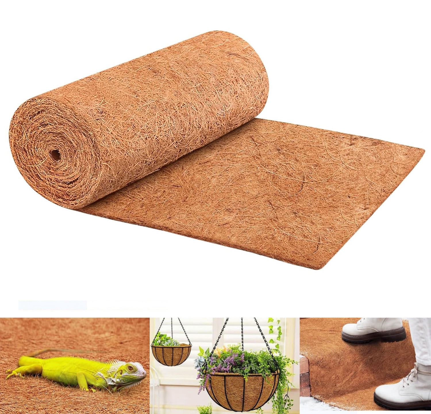 Coconut Liners for Planters,Bexikou 7.87 x 118 inch Natural Coconut ...