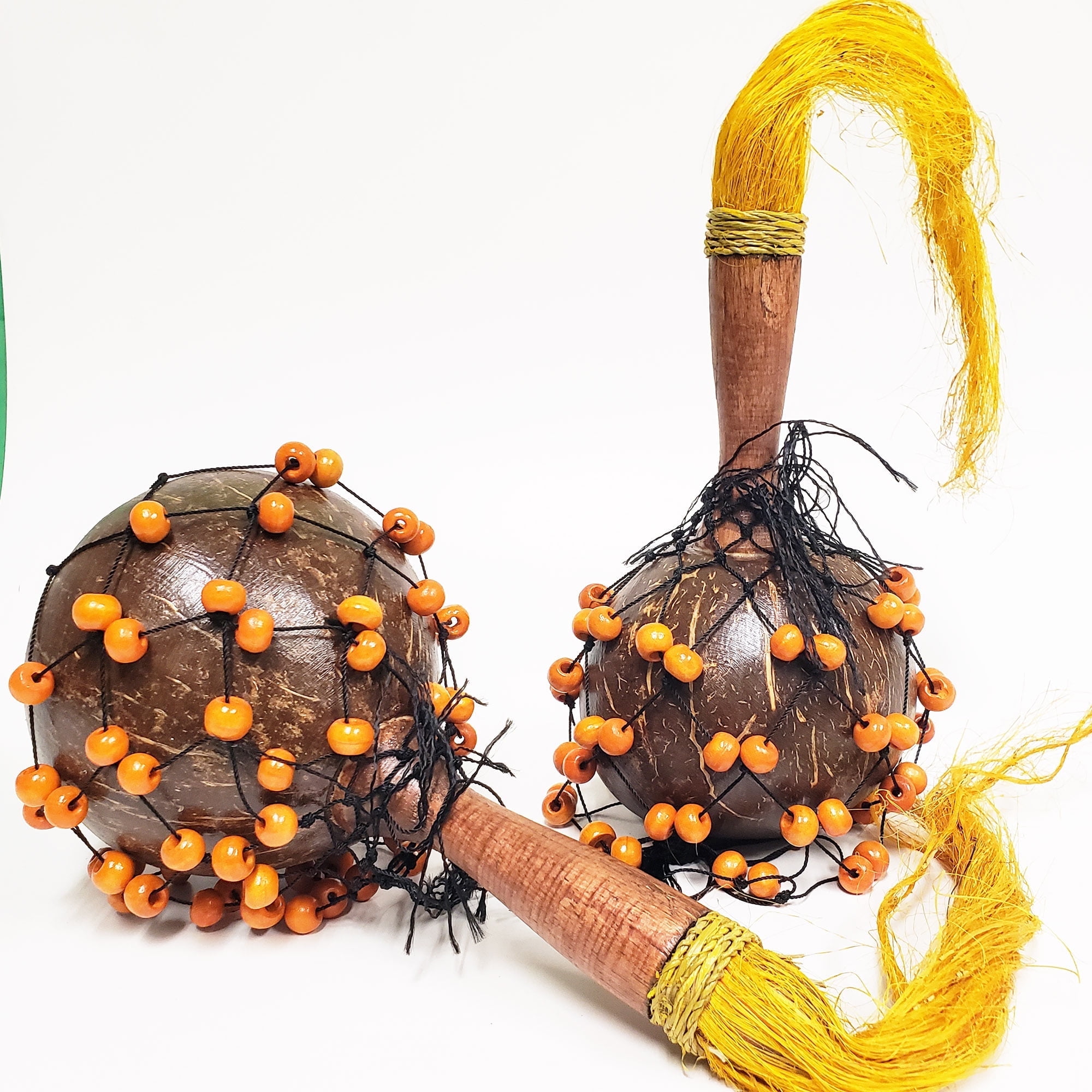 Coconut Maracas Shaker Rattles Hand Painted Percussion Instruments Set ...