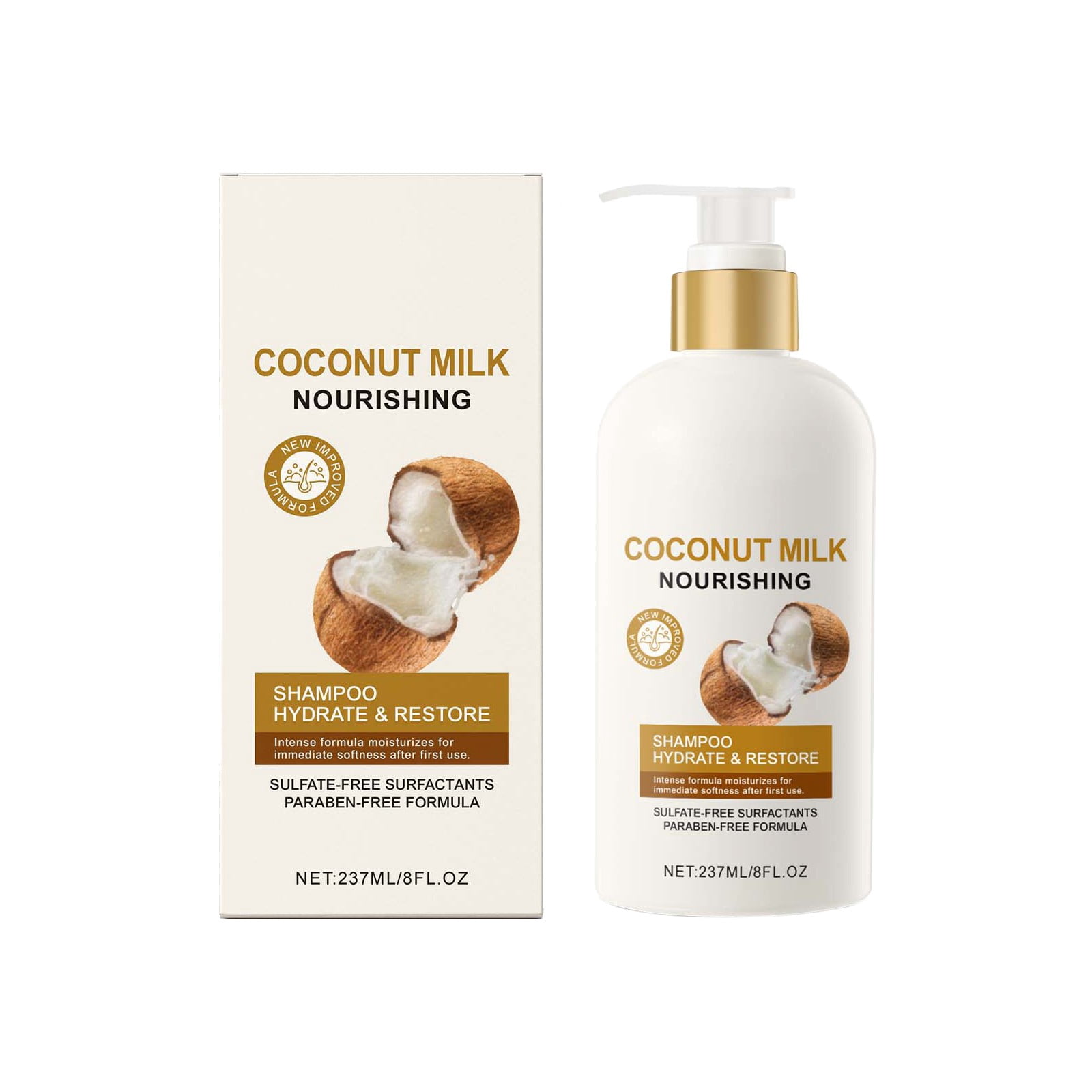 Coconut Milk Shampoo & Conditioner for Frizzy Hair – Hydrating ...