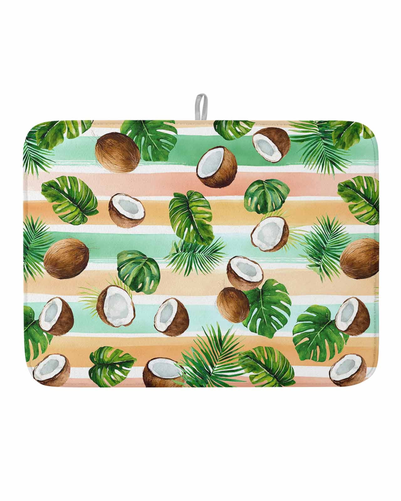 Coconut Monstera Palm Leaf Dish Drying Mats for Kitchen Counter ...