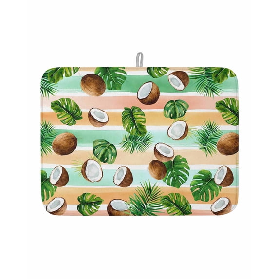 Coconut Monstera Palm Leaf Dish Drying Mats for Kitchen Counter ...