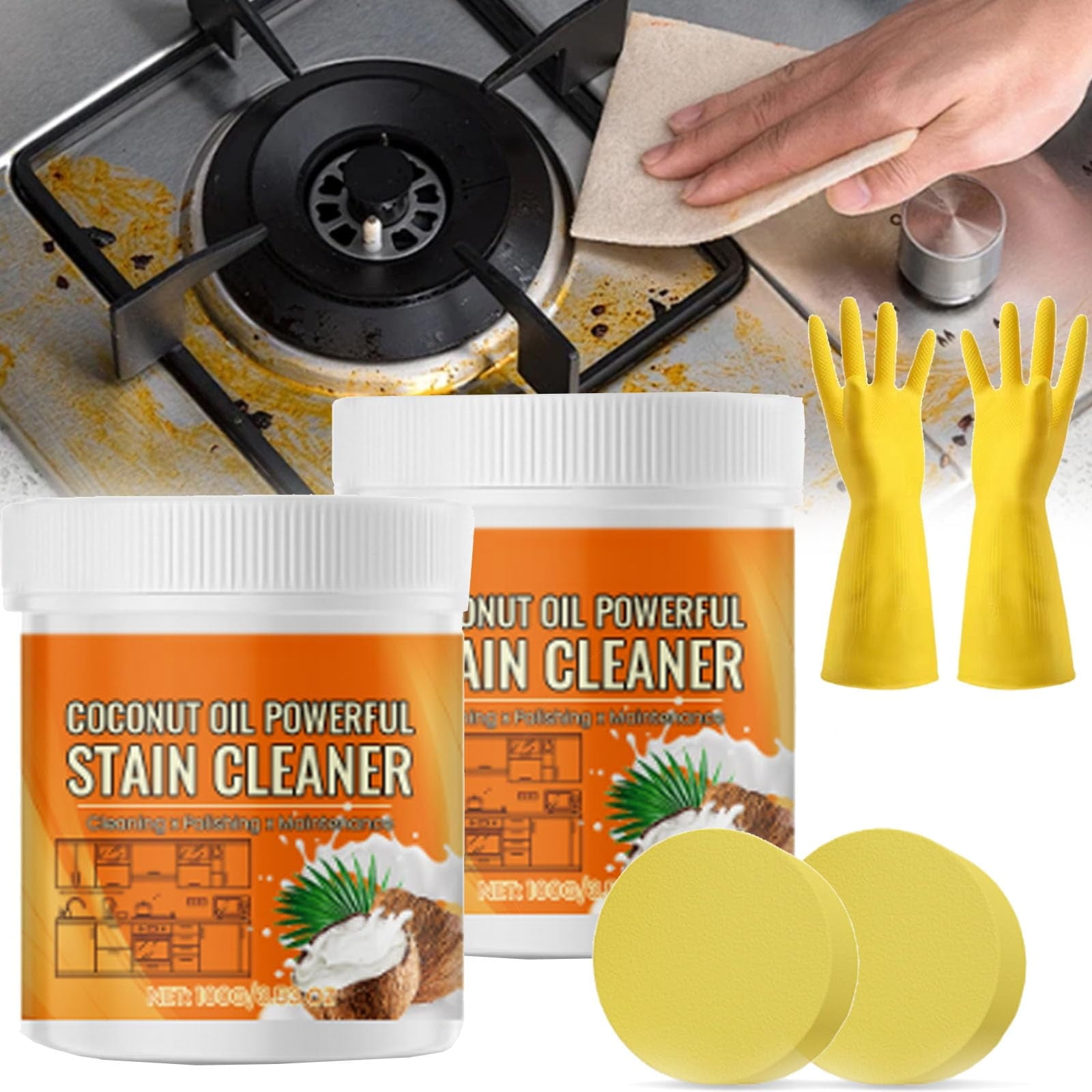 Coconut Oil Kitchen Cleaning & Polishing Paste, Coconut Oil Cleaning ...