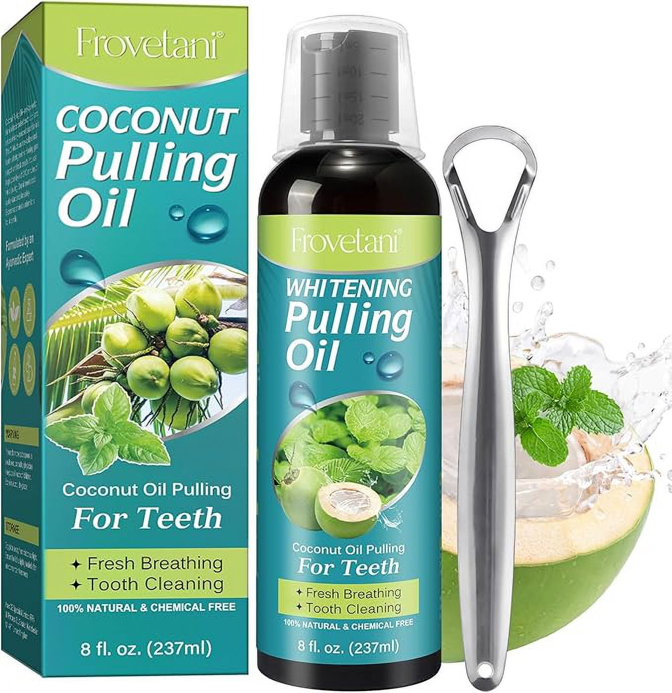 Coconut Oil Pulling for Teeth, All Natural Oil Pulling Mouthwash with ...