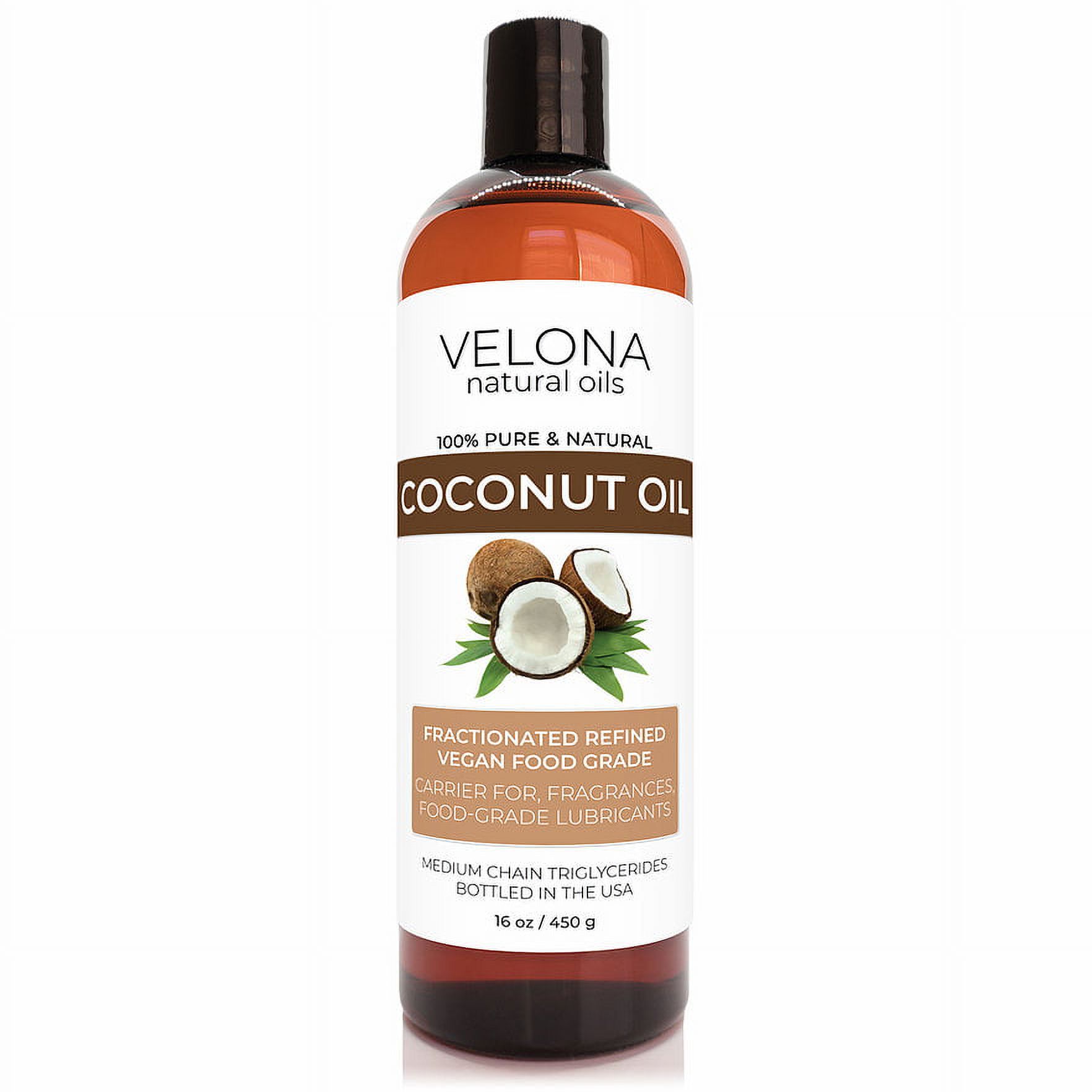 Coconut Oil by Velona - 8 oz | 100% Pure and Natural Carrier Oil ...