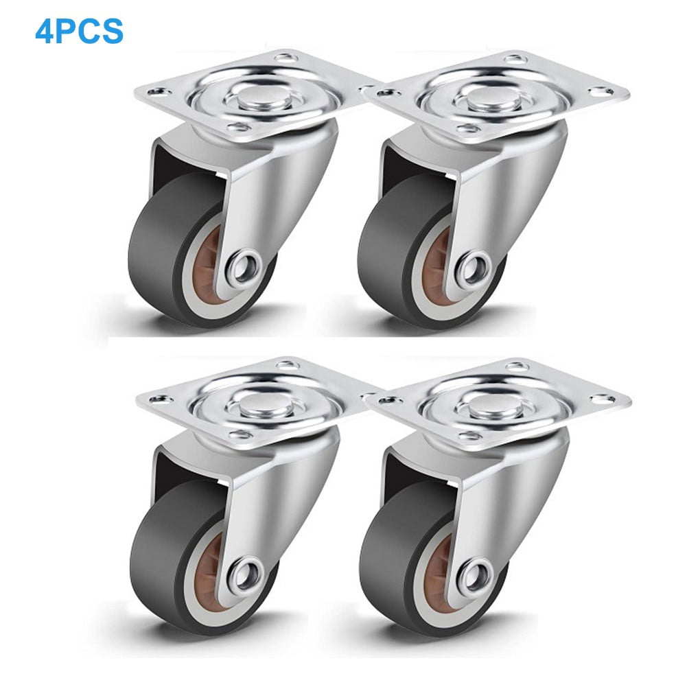 Coconut Ok 1-2 inches L-Shaped Plate Swivel Caster with Brake Tpe ...