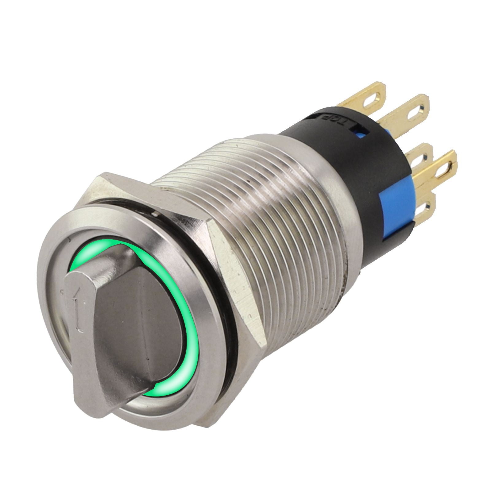 Coconut Ok 19Mm Selector Rotary Switch Latching 3Positions 2No2Nc 12-24V Push Button Switch ...