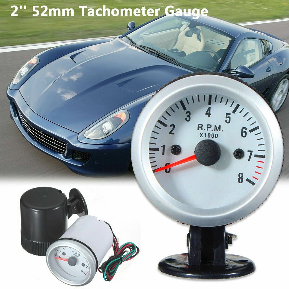 Coconut Ok 2" 52Mm Car Engine Rev Counter 12V Tachometer Pointer Gauge ...