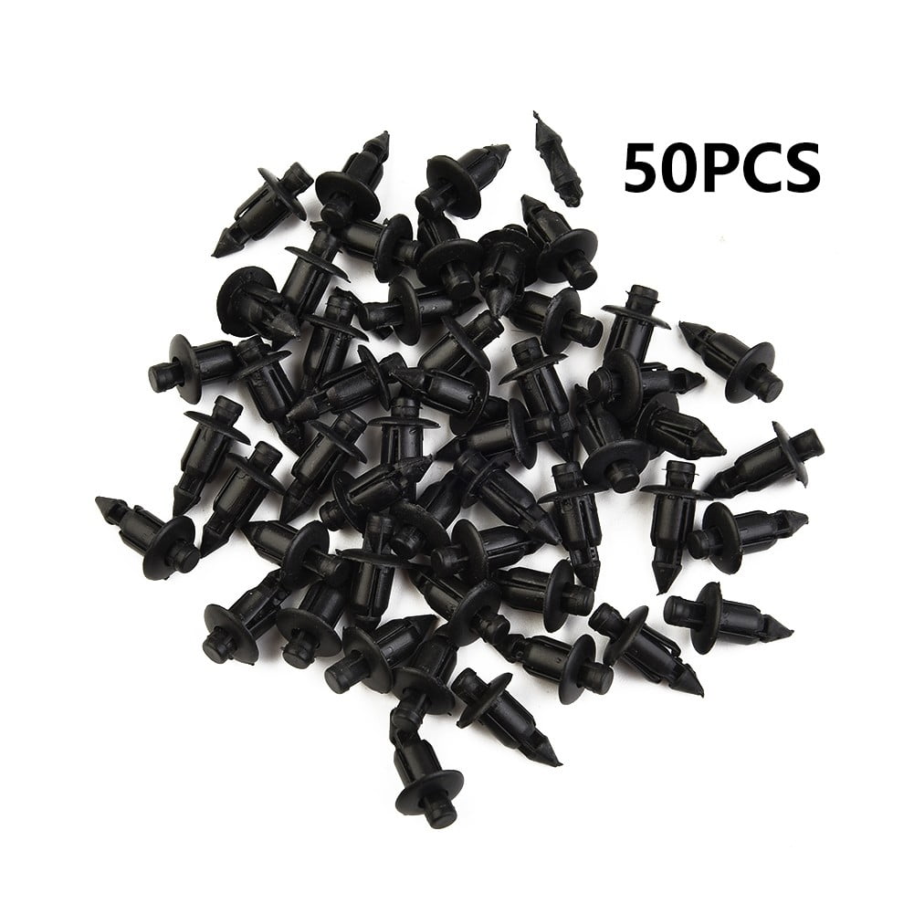 Coconut Ok 50 Pcs 6Mm Black Plastic Car Rivet Bike Fairing Trim Panel ...