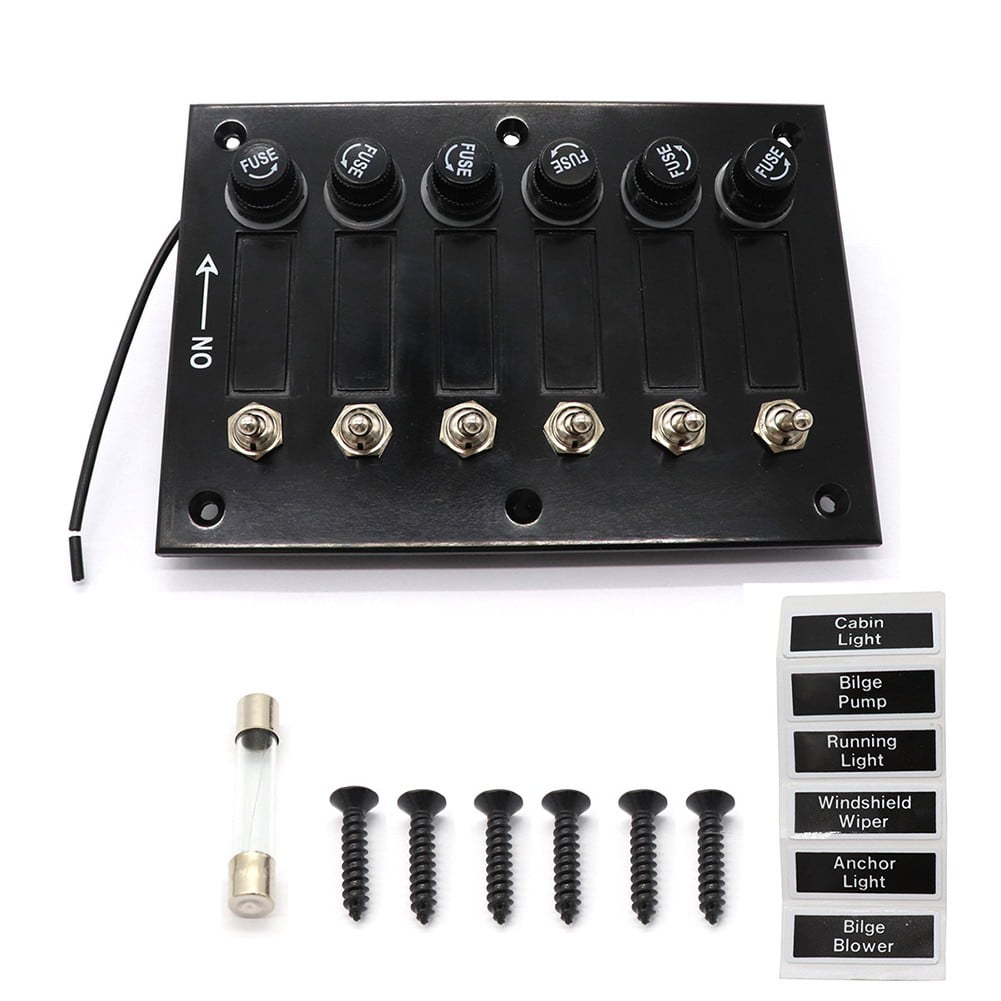 Coconut Ok 6-Position Switch Panel Bakelite On-Off Toggle 12V/24V Dc Rv ...