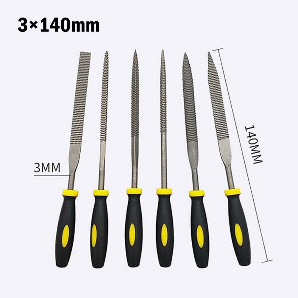 Coconut Ok 6Pcs Carbon Steel Rasp Needle File Wood Hand Tools Set Woodworking Grinding Steel ...