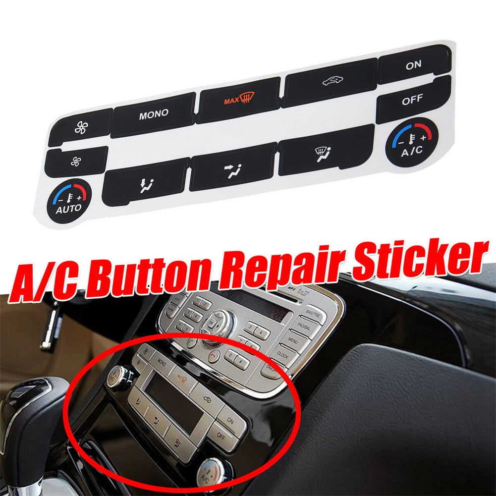 Coconut Ok A/C Climate Control Button Repair Decals Stickers Black for ...