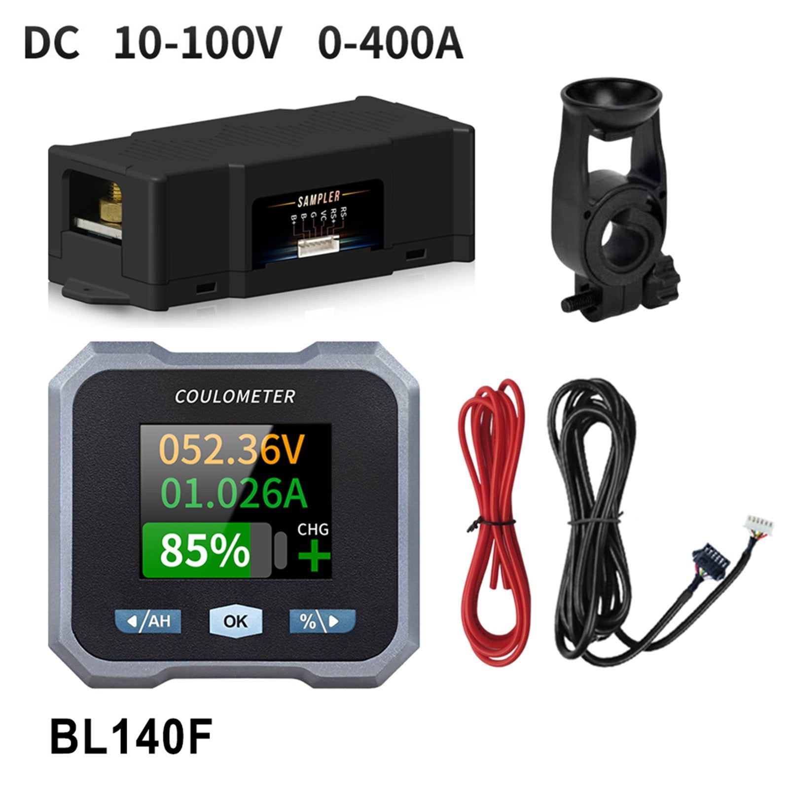 Coconut Ok Bl140F Battery Monitor with Shunt,400A 10-100V Battery ...