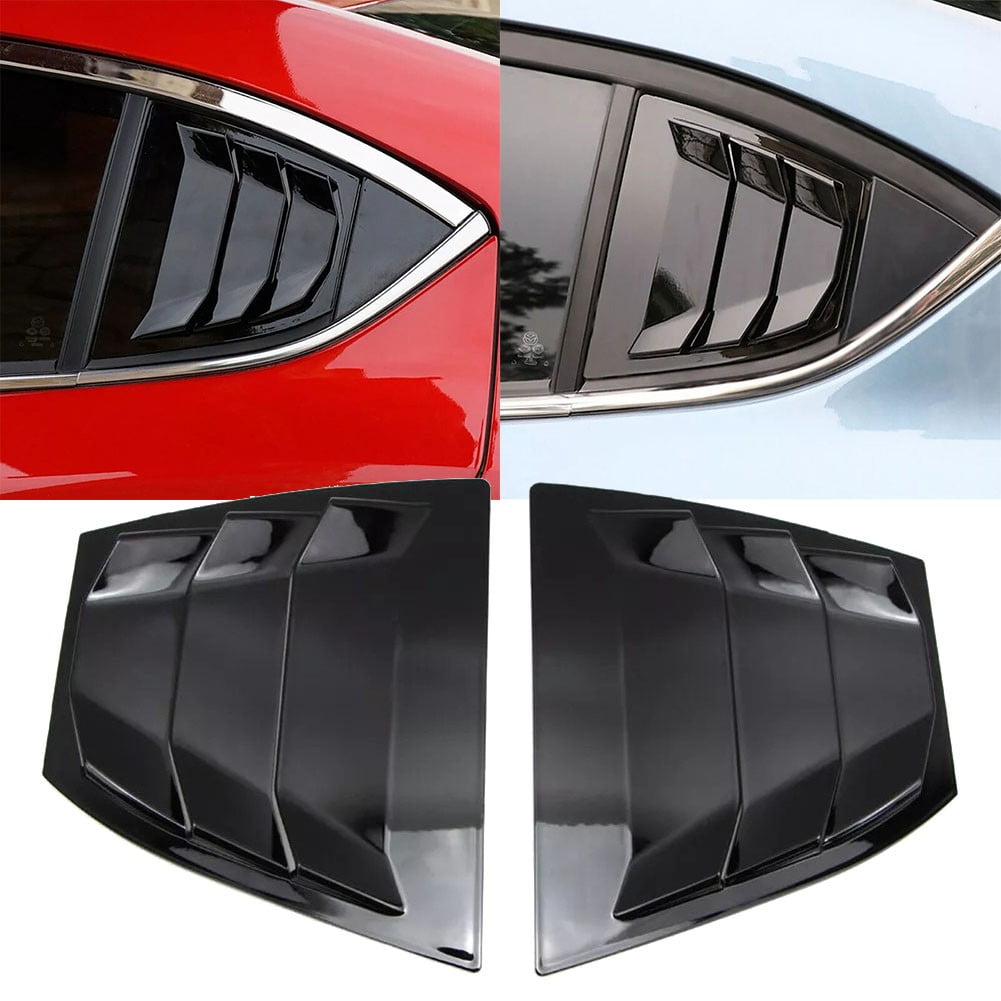 Coconut Ok Car Rear Door Glass Quarter Louver Shutter Cover Trim for Mazda 3 Axela 2014-2018 ...