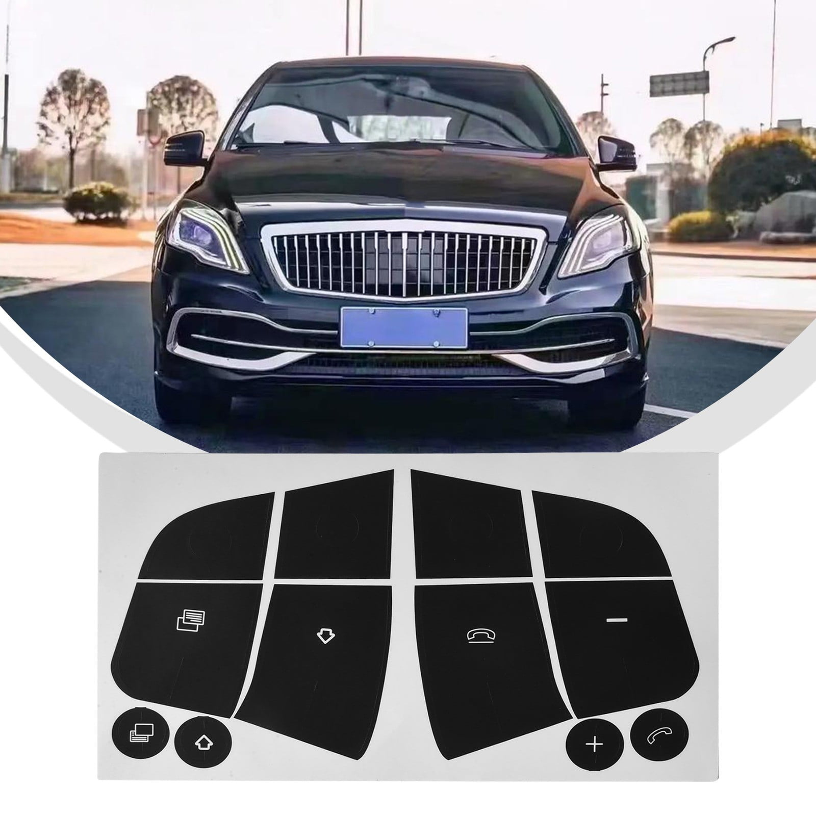 Coconut Ok Car interior Button Repair Decal Sticker for Mercedes-Benz ...