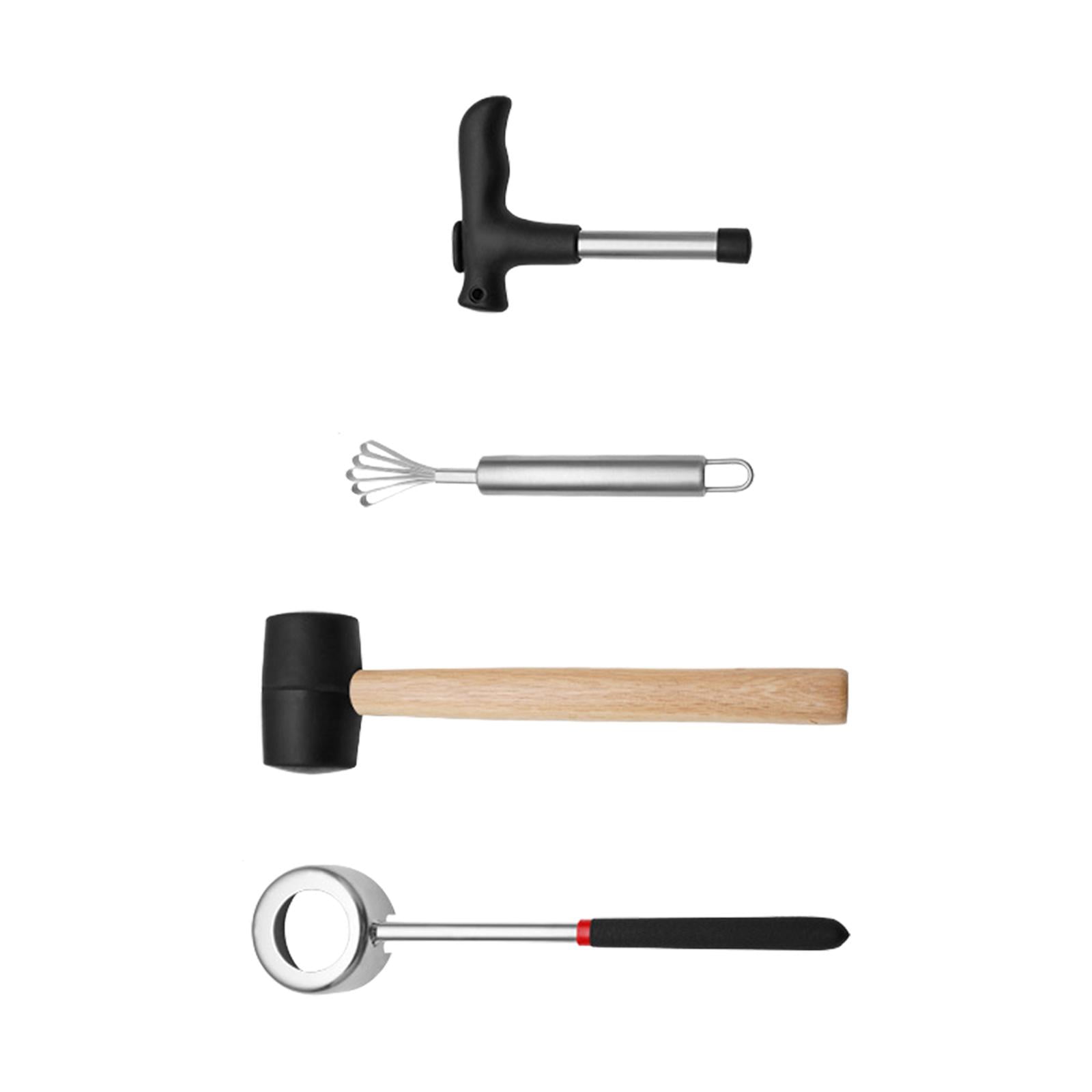 Coconut Opener Tool Set, Fruit Openers Rubber Meat Removal Coconut ...