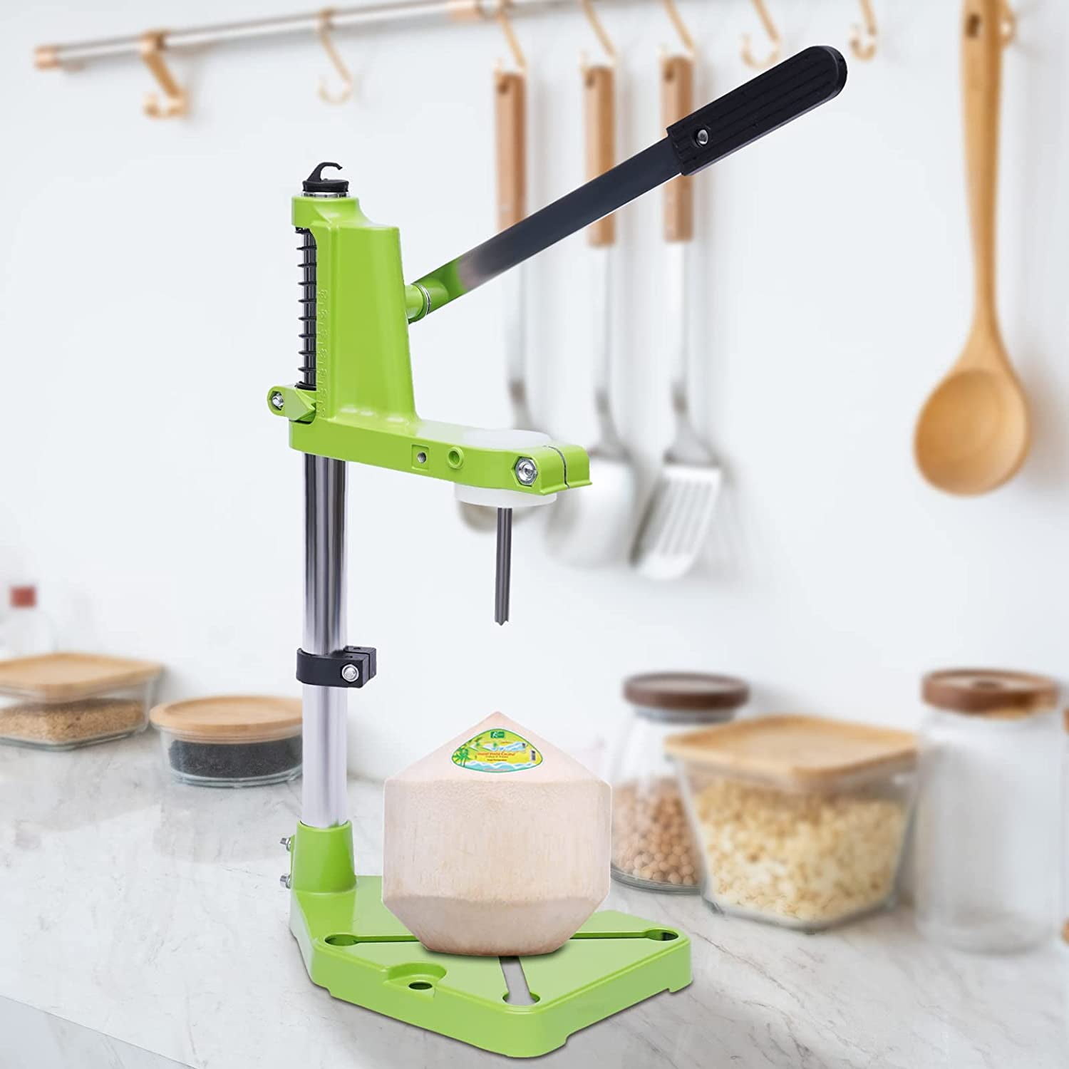 Coconut Opener Tool Set, Manual Coconut Punch Opener Tool Coconut Water ...