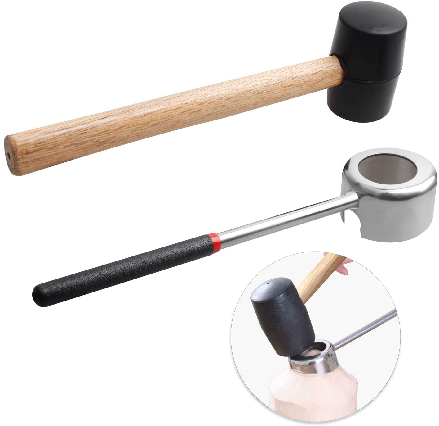 Coconut Opener Tools with Hammer, Super Safe & Easy to Open Young ...