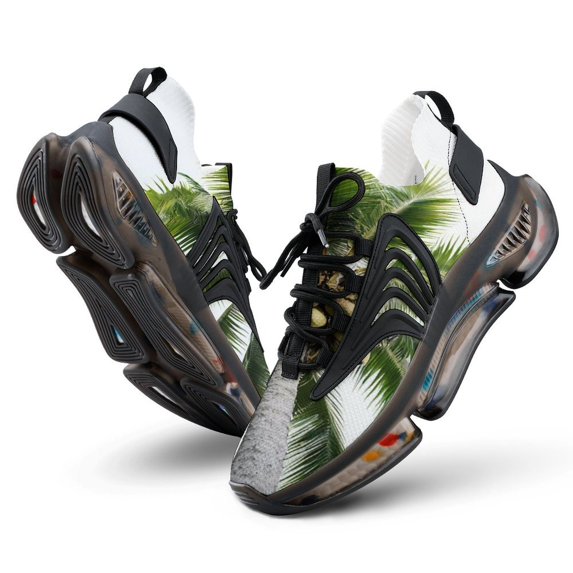 Coconut Palm Tree Print Walking Shoes for Men Woman Lightweight Tennis ...