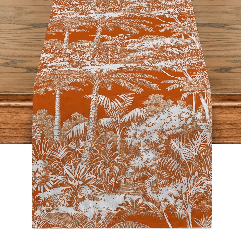 Coconut Pavilion A Tropical Plant Table Runners Dresser Table r Farmhouse Dining Table Runner ...