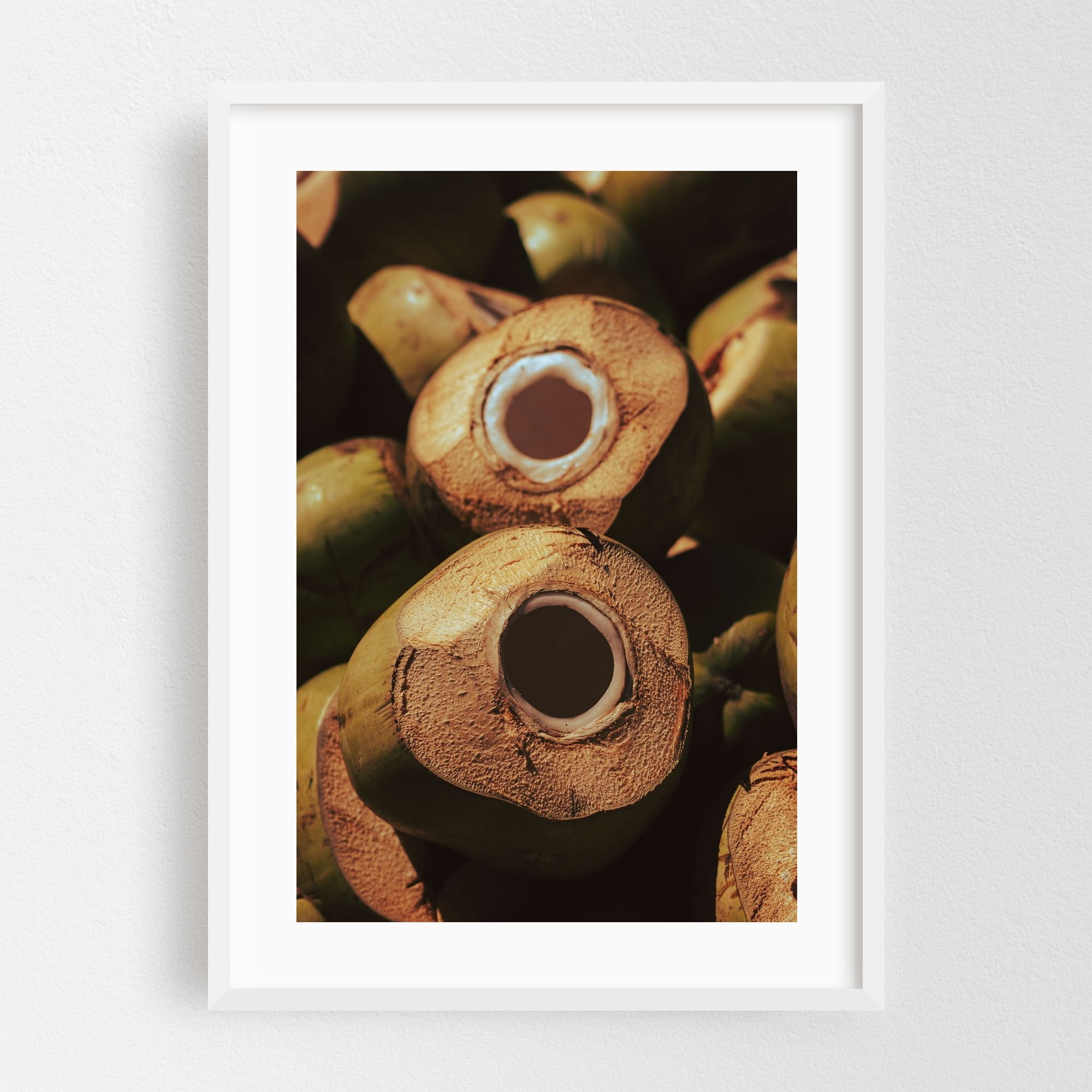 Coconut - Photography White Framed Wall Art Print 20 x 30 inches ...