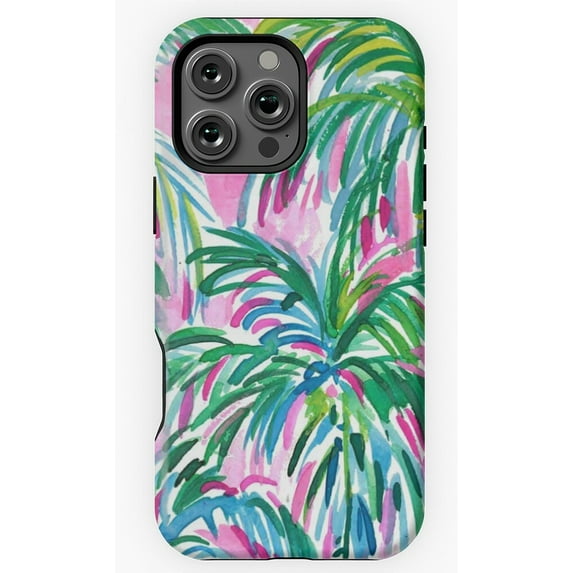 Coconut Pulitzer Three Tropical Palm Tree Art iPhone 11–16 Pro Max ...