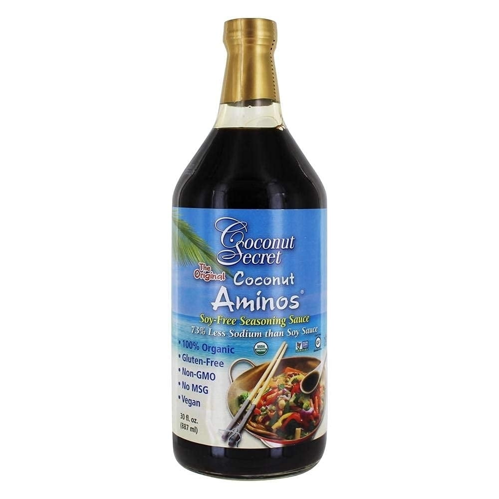Coconut Secret Coconut Aminos Soy-Free Seasoning Sauce 30 Fluid Ounce ...