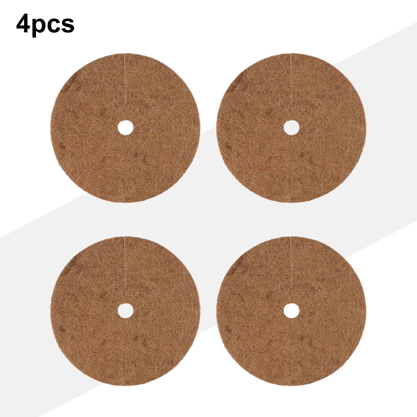 Coconut Shell Mulch Mats 4 Pack - Plant Growth Promoter, Weed Barrier ...