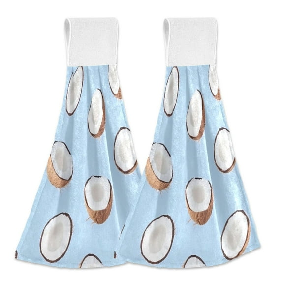 Coconut Slices Hand Towels 2 Pack Quick Drying Home Storage Kitchen ...