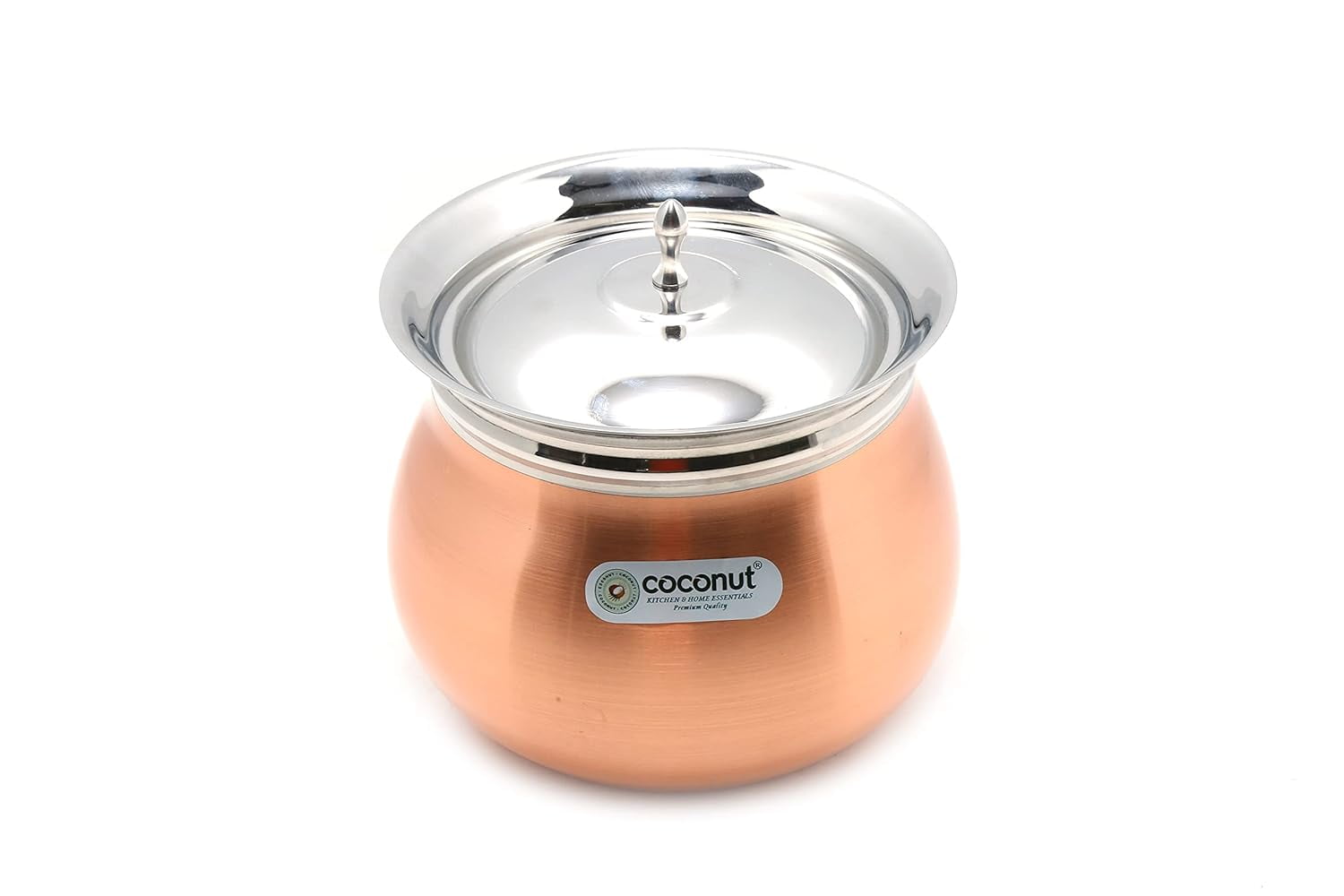 Coconut Stainless Steel CookwareSupreme Copper Handi with Lid1 Unit ...