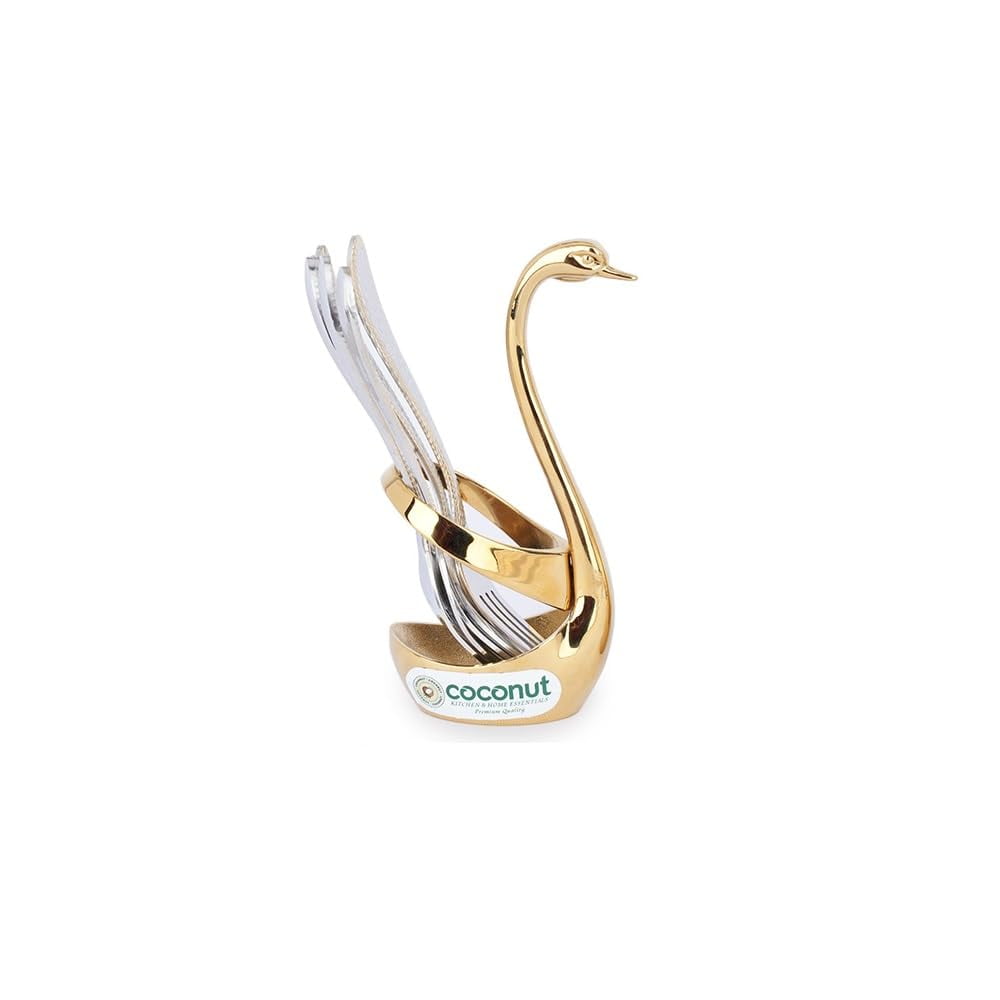 Coconut Stainless Steel Cutlery Set Premium Design Fork with Gold ...