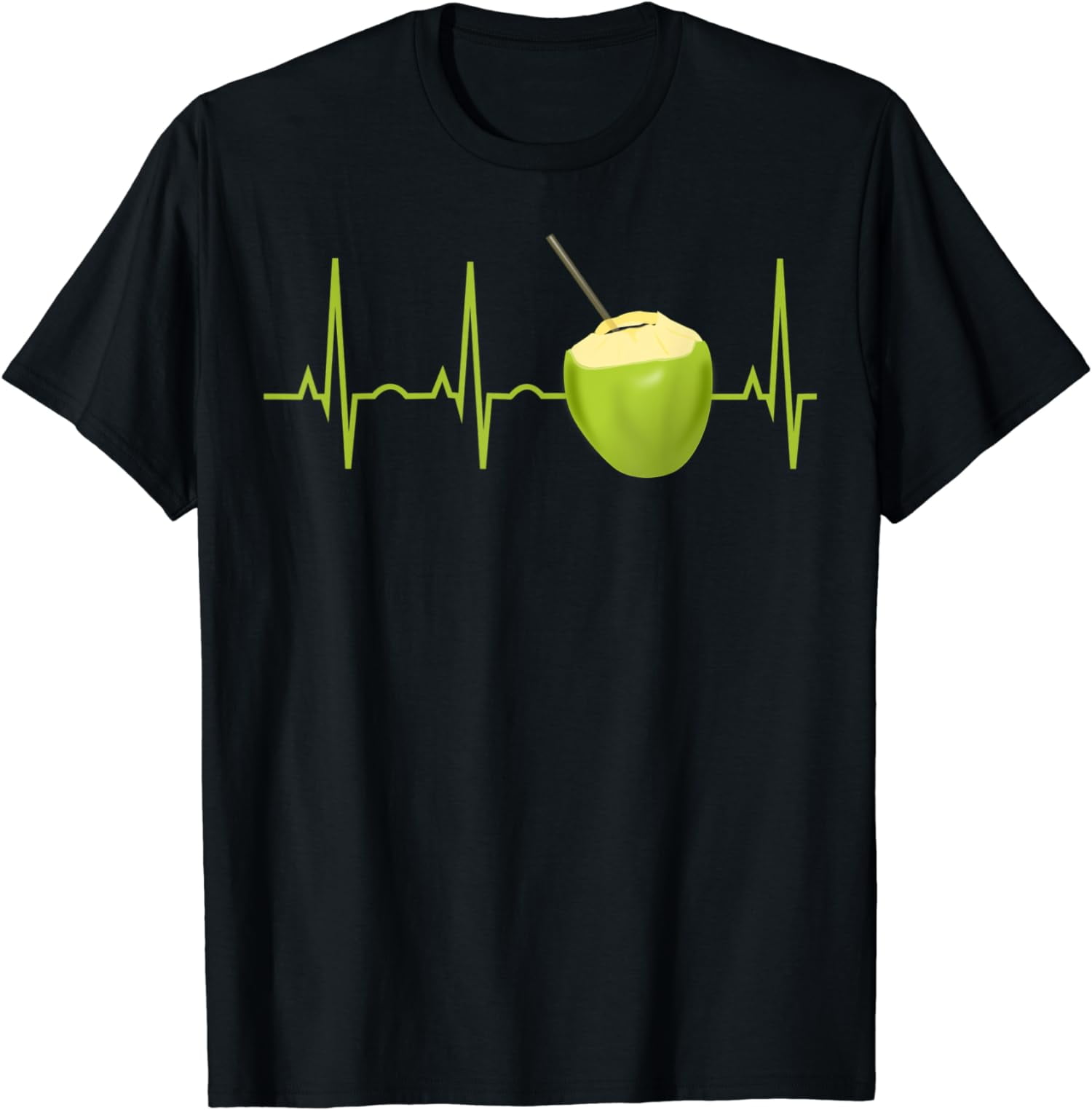 Coconut T-Shirt - Fresh Young Coconut Heartbeat Tee - Walmart.com