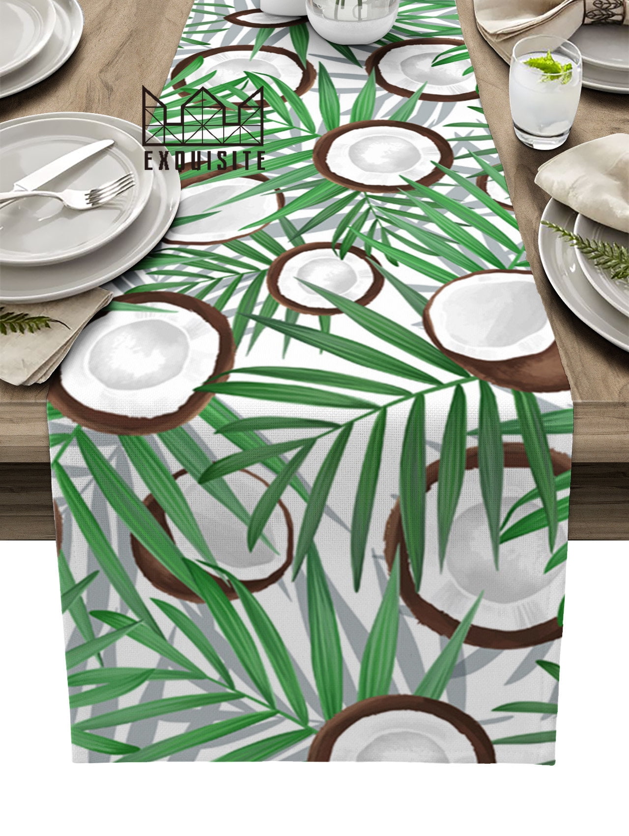 Coconut Texture Leaves Summer Coffee Table Decor Home Decor Farmhouse ...