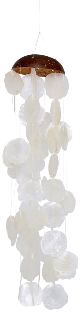 Coconut Top Pure White Capiz Shell Wind Chime 24" - Walmart.com