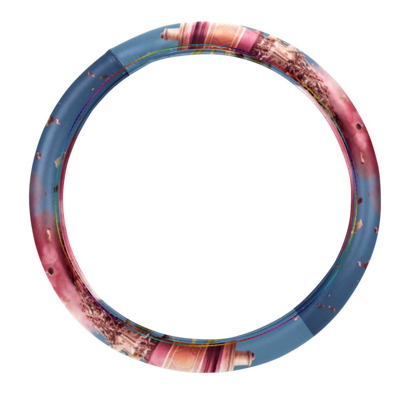 Coconut Tree 14.5 Inch Printing PVC Leather Auto Accessories Steering ...