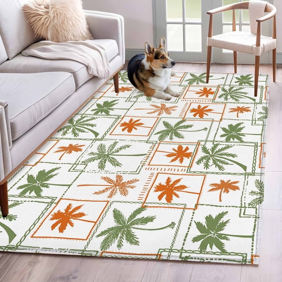 Coconut Tree 3'x5' Rug for Bedroom Foot of Bed Small Living Room ...