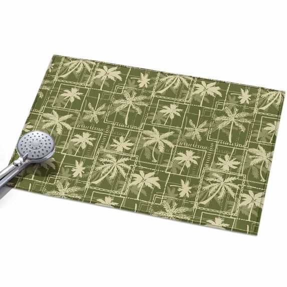 Coconut Tree Area Rugs 2x3ft Tropical Plant Summer Grid Green Retro ...