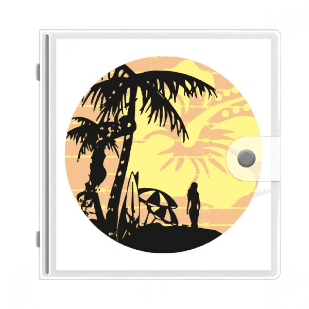 Coconut Tree Beach Flower Illustration Photo Album Wallet Wedding ...