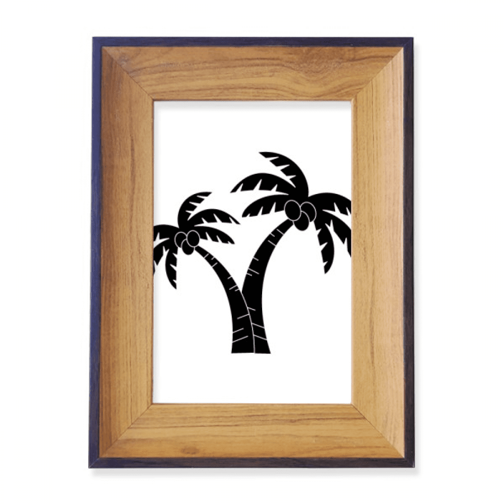 Coconut Tree Beach Outline Photo Frame Exhibition Display Art Desktop ...
