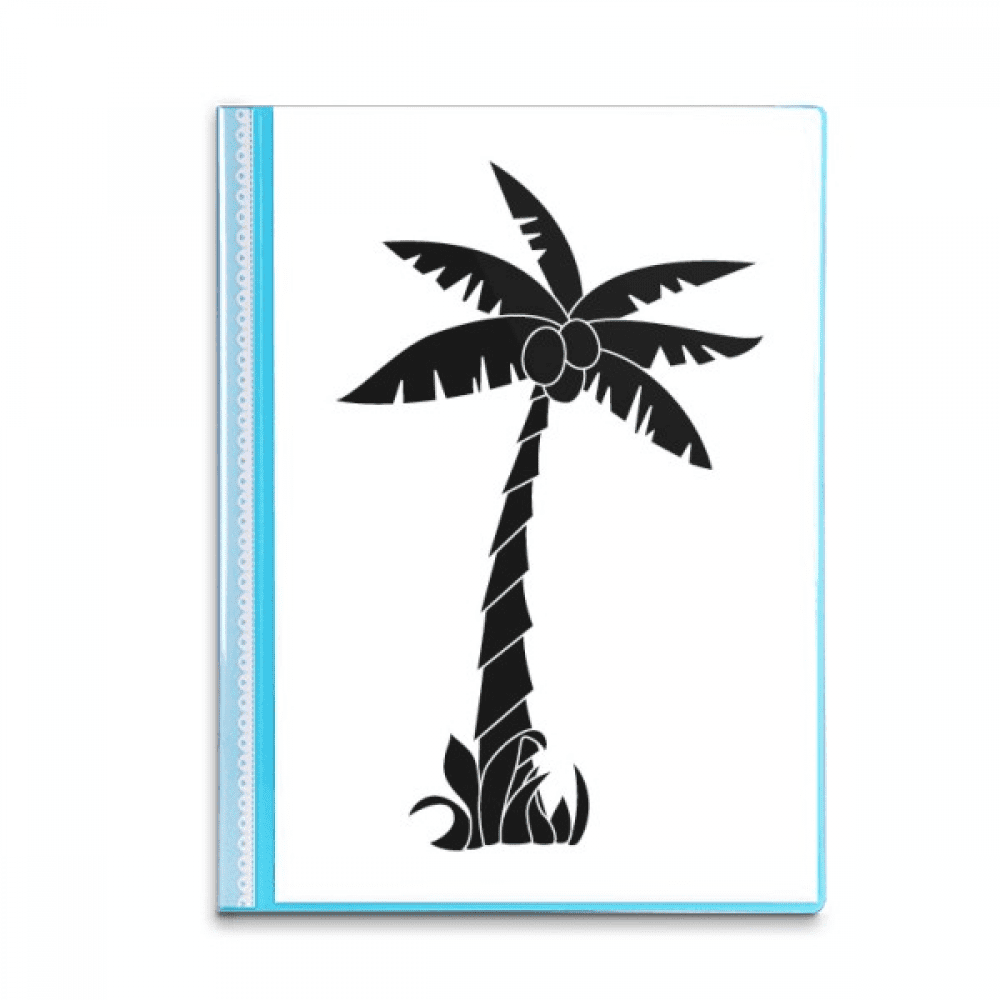 Coconut Tree Black Outline Book Sheet Protectors Portfolio Binder ...
