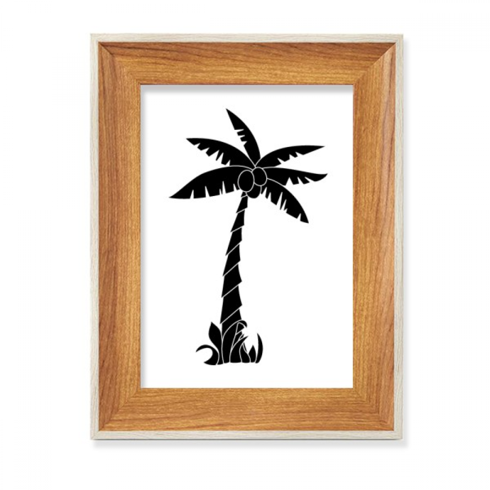 Coconut Tree Black Outline Desktop Wooden Photo Frame Display Picture ...
