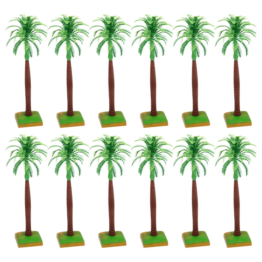 Coconut Tree Cake Topper Decor Fake Plants Birthday Cupcake Toppers Hat ...