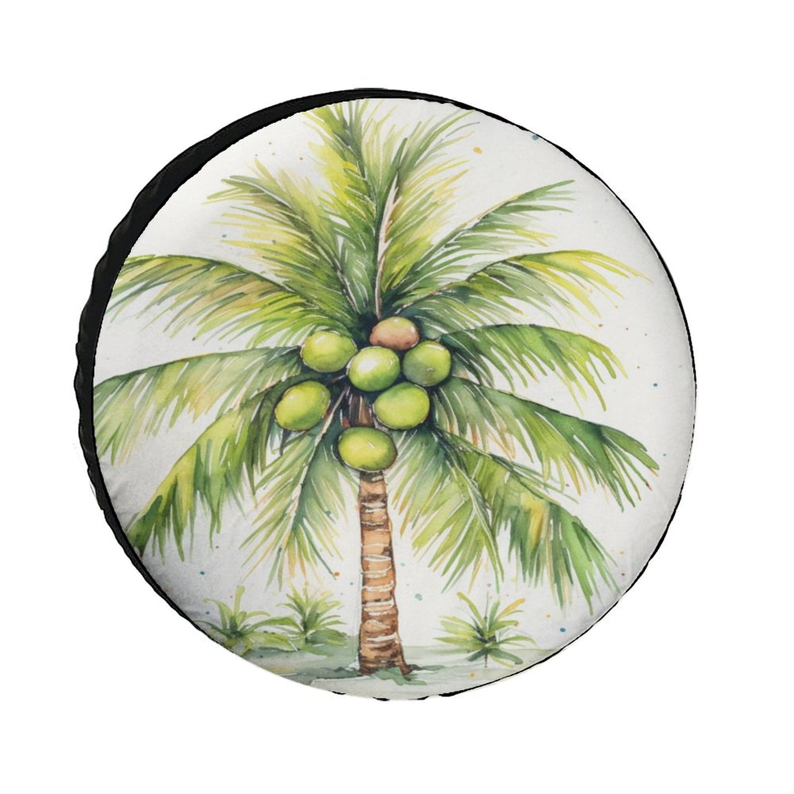 Coconut Tree Christmas Camper Spare Tire Cover Coconut Palm Tree Nature ...