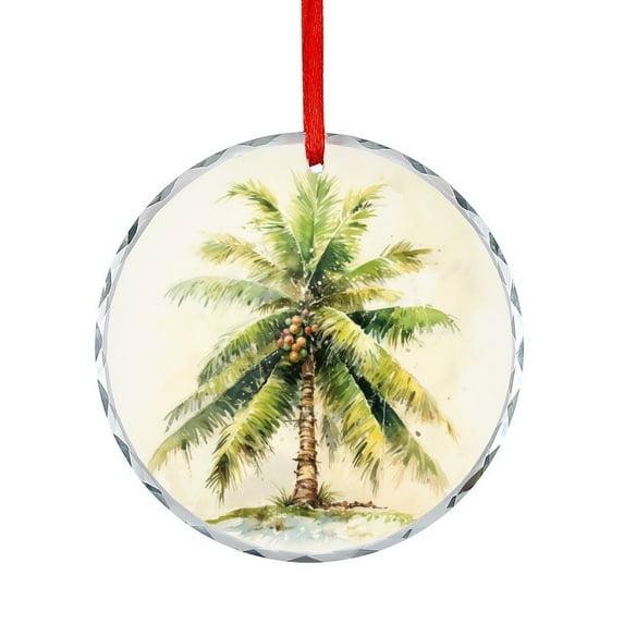 Coconut Tree Christmas Xmas Ornament Gifts for Women Vintage Green Leaf ...