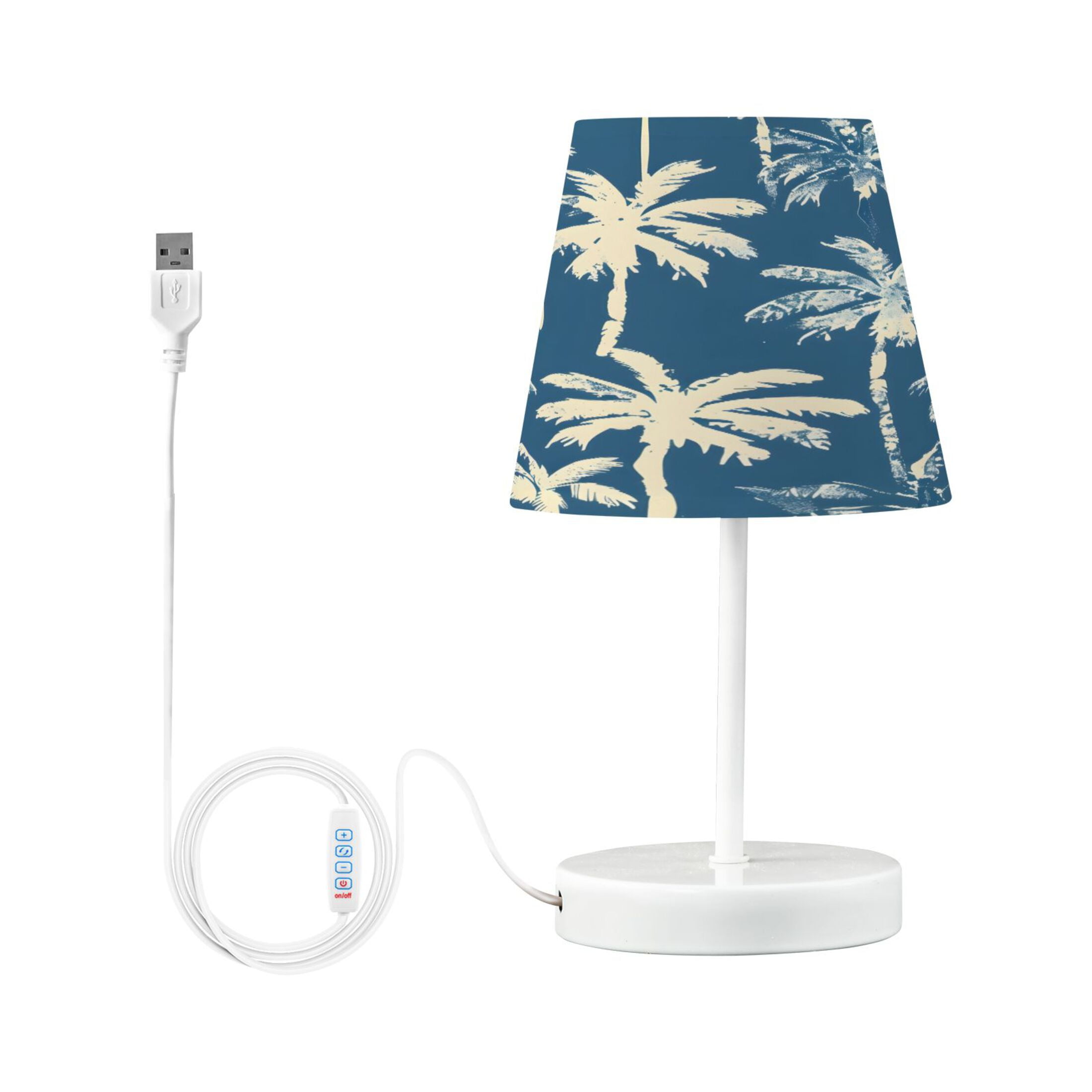 Coconut Tree Desk Lamp LED Table Nightstand Lamps with 3 Color ...