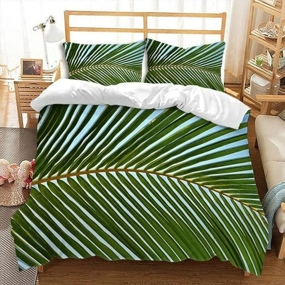 Coconut Tree Duvet Cover Sets 3Pcs Golden Sunset Sea Island Coconut ...