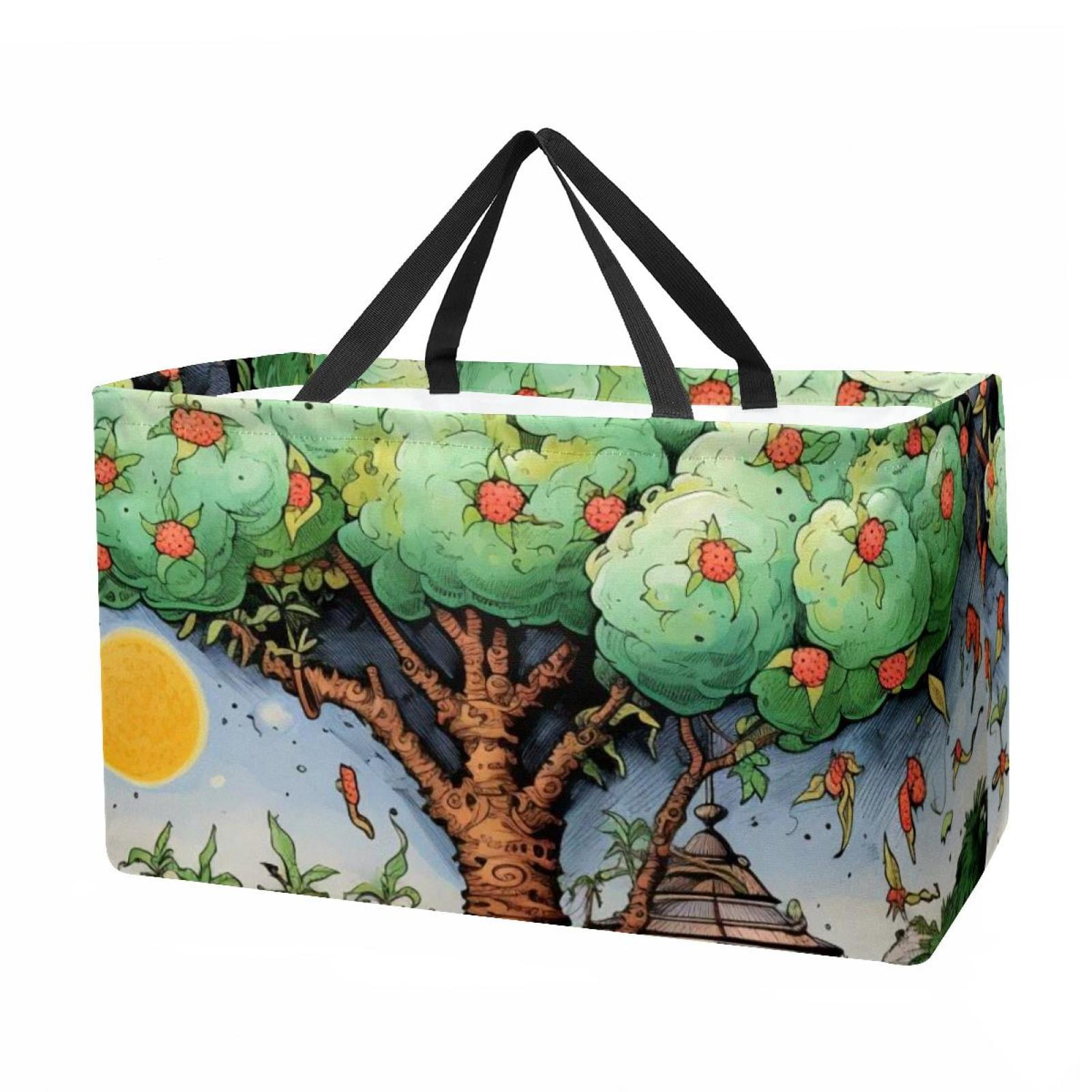 Coconut Tree Foldable Oxford Cloth Reusable Storage Basket Cube ...