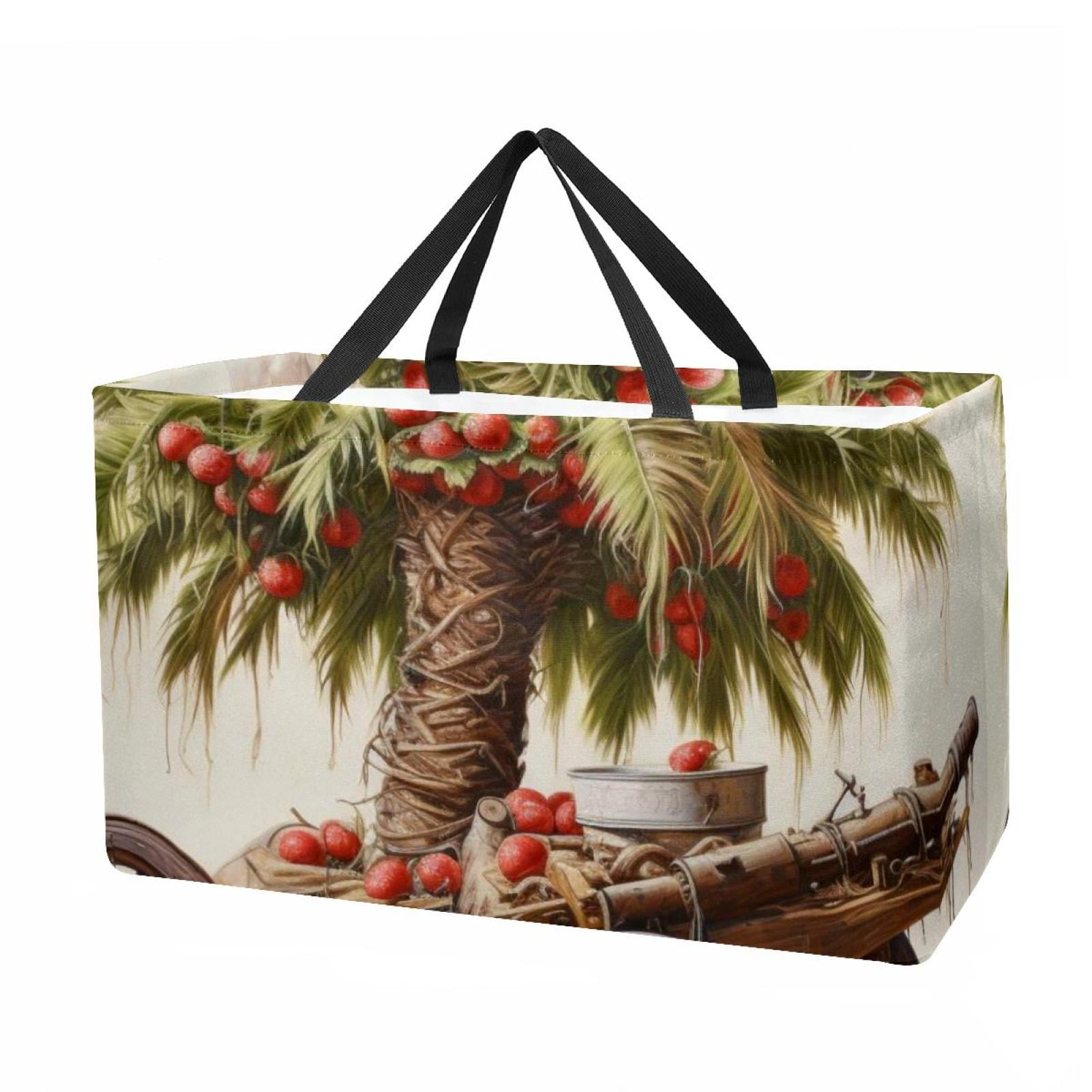 Coconut Tree Large Capacity Collapsible Cube Organizer Tote Bag Storage ...