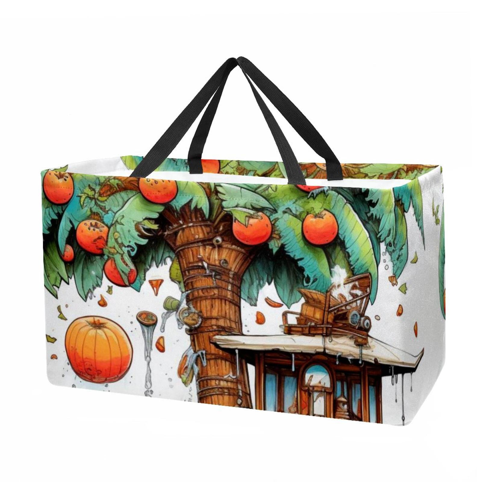 Coconut Tree Large Foldable Beach Bag with Collapsible Bucket, Cube ...